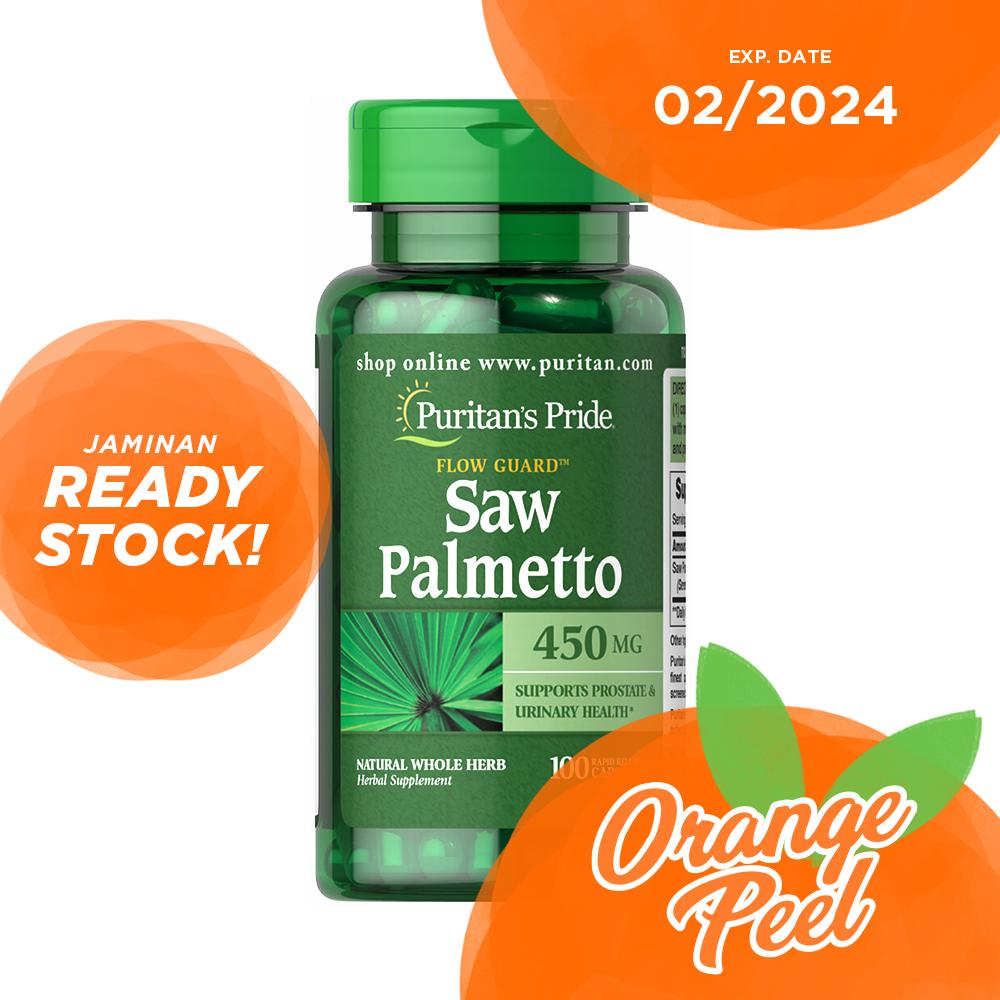 Jual Puritan Pride Saw Palmetto Flow Guard 450 mg 100 Capsules | Shopee Indonesia