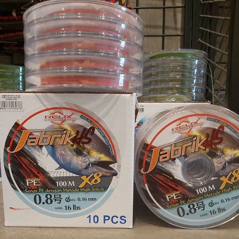 Jual Relixnusantara senar pe jabrik 0.8 100 meter rainbow conecting ...