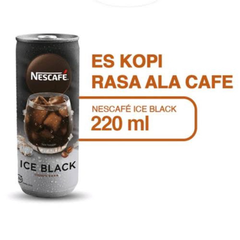 Jual Nescafe Ice Black 220Ml Kopi Kaleng / Can 1 Dus Karton isi 24 pcs ...