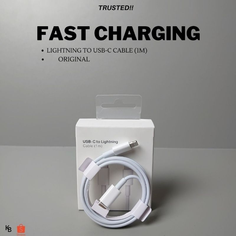 Jual Kabel Lightning Fast Charging -USB-C To Lightning Cable 1 Meter ...