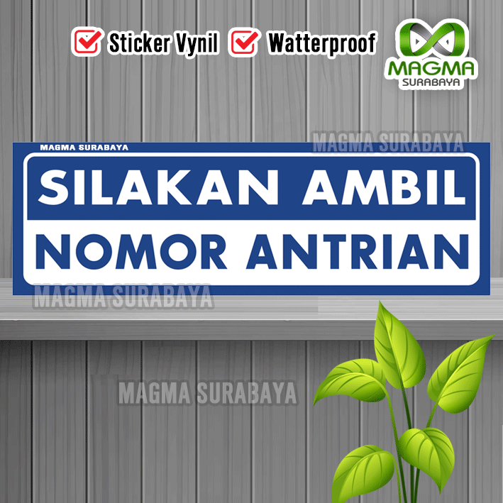 Jual Sticker Silakan Ambil Nomor Antrian - Stiker Antrean Label Magma ...