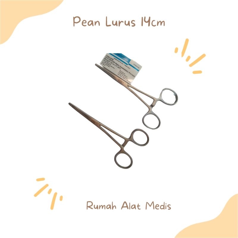 Jual Klem Pean Haemostatic 14cm LURUS / BENGKOK / Klem Arteri Pean 14 ...