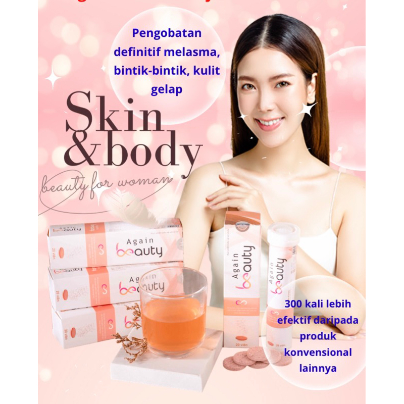 Jual Tablet collagen Effervescent Again Beauty/ Again beauty tablet ...