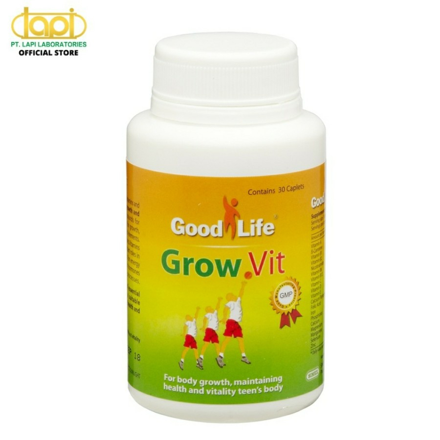 Jual Good Life Grow Vit Kapsul (per botol @ 30film coated caplets) | Shopee Indonesia