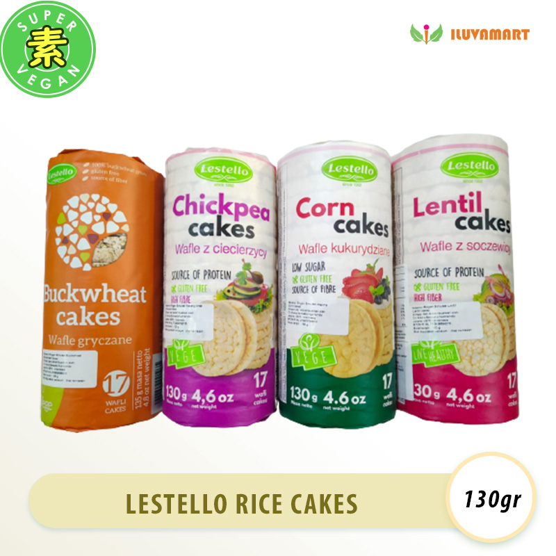 Jual Lestello Rice Cakes 130g Gluten Free Corn / Lentil / Buckwheat ...