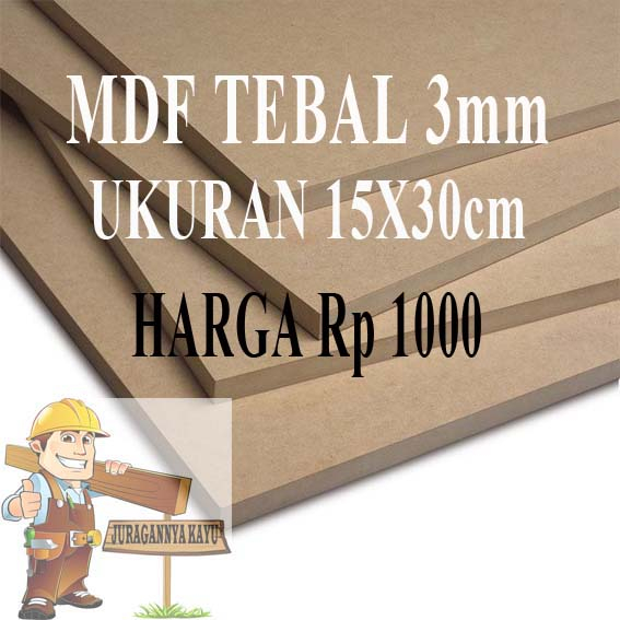 Jual PAPAN MDF 3mm Ukuran 15x30 | Shopee Indonesia