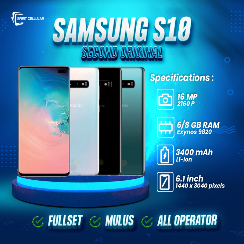 Jual Samsung Galaxy s10 128gb s10 plus 128gb Second Ori 100% Fullset Terawat No Minus | Shopee ...