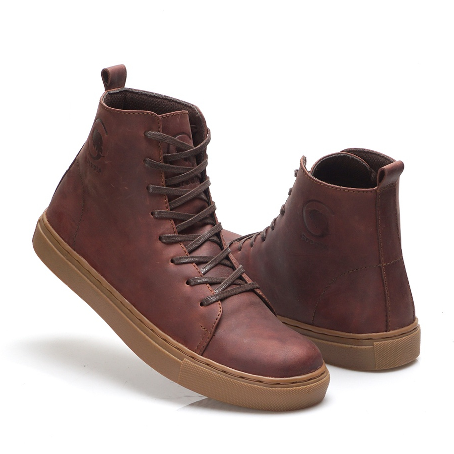 Jual MAGNUS BROWN - (KULIT ASLI) Sepatu Boots Pria Casual Man Shoes Vintage Kerja Kantor ...