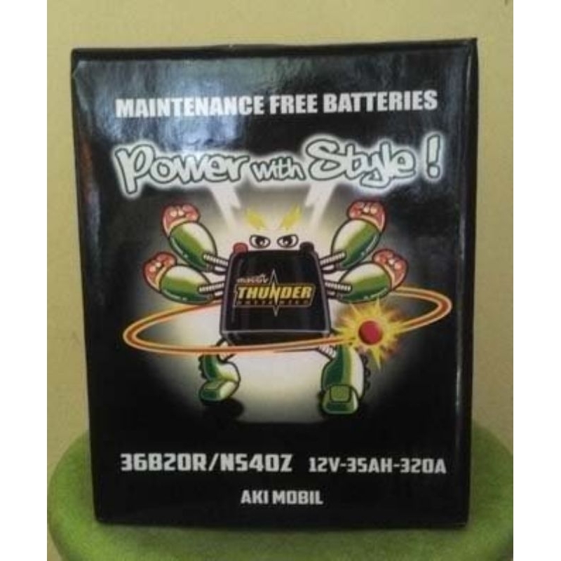 Jual AKI BATTERY MASSIV THUNDER NS40 AVANZA XENIA CARRY | Shopee Indonesia