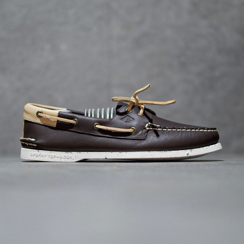 Jual sperry top sider a/o 2-eye brown marble cork original | Shopee ...