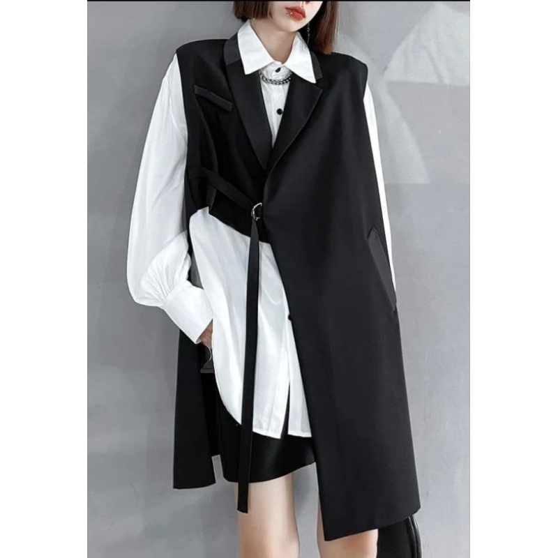 Jual Rompi blazer zig zag polos wanita cantik | Shopee Indonesia