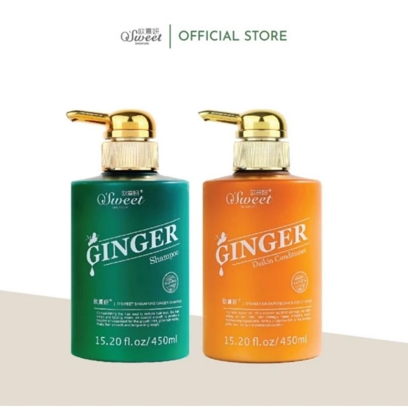 Jual O SWEET SINGAPORE | Ginger Series - 250ml 450 ml • 1 SET (1 Shampoo & 1 Conditioner ...