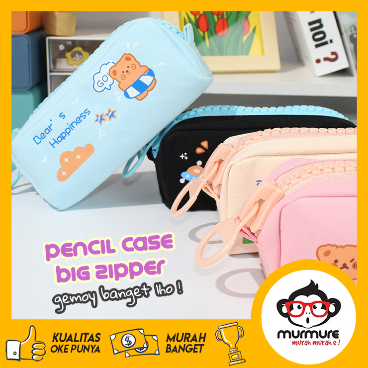 Jual MURMURE | BIG ZIPPER PENCIL CASE TEMPAT PENSIL ZIPPER BESAR LUCU ...