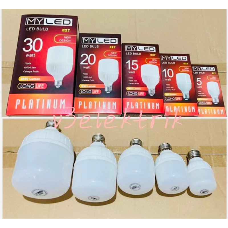 Jual MYLED lampu led tabung/kapsul platinum myled lampu hemat energy ...