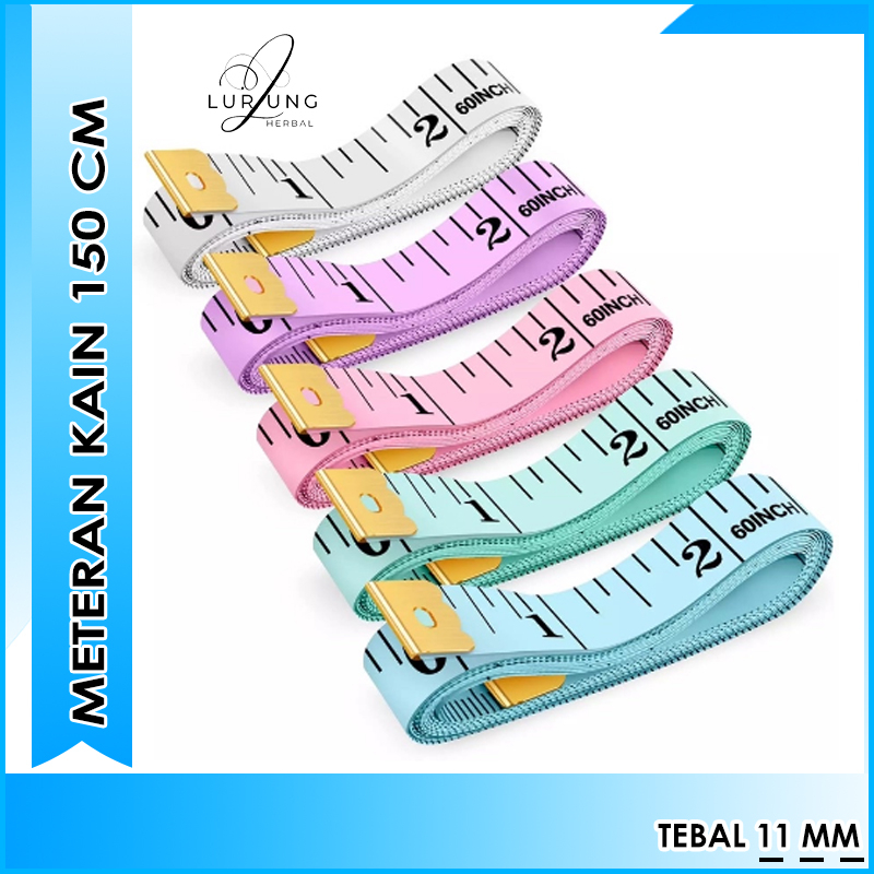 Jual Meteran Kain Baju Alat Ukur Badan 150 CM Bahan Pengukur Tebal ...