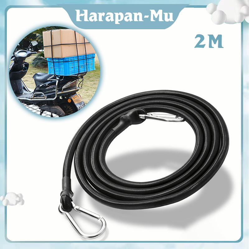 Jual 2 M Tali Motor Barang Luggage Strap Central Bungee Carabiner Tali ...