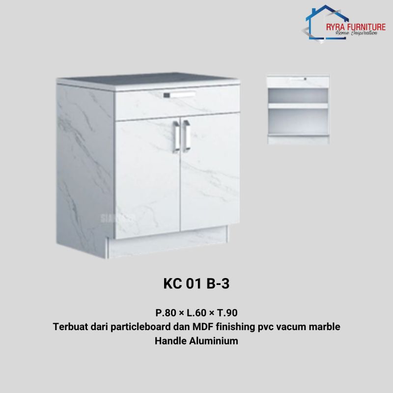 Jual BUFET DAPUR/RAK DAPUR/KITCHEN SET MEWAH MARBLE - KC 01 B-3 ...