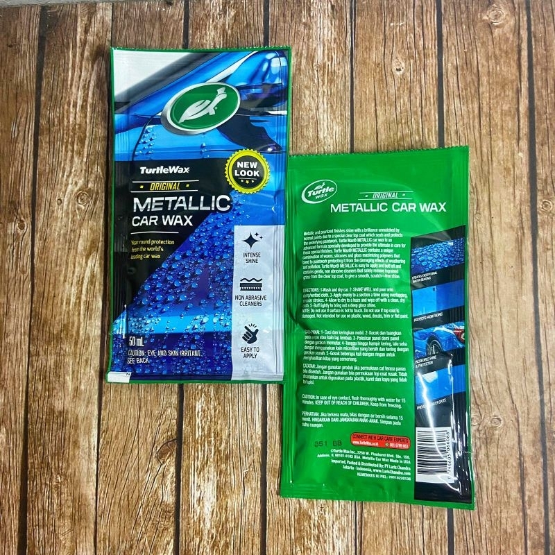 Jual Turtle wax metallic car wax sachet 50 ml / poles body motor mobil ...