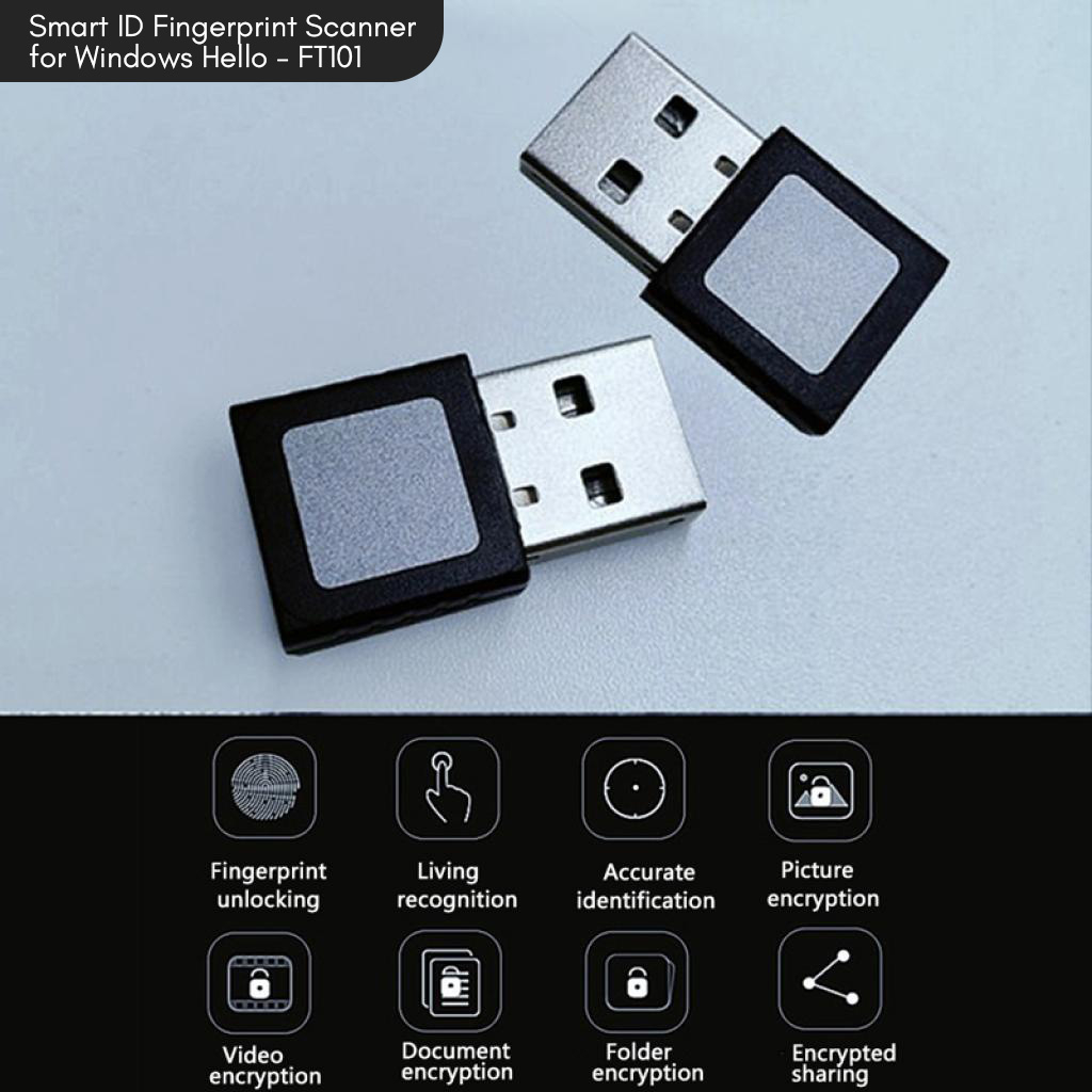 Jual Smart ID USB Fingerprint Reader Windows Hello PC Laptop Lock ...
