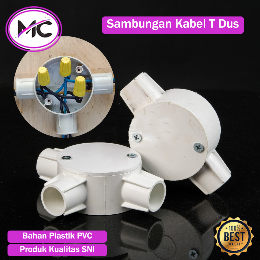 Jual Sambungan Kabel Listrik T Dus Tdus Cabang 20mm Pipa Counduit ...