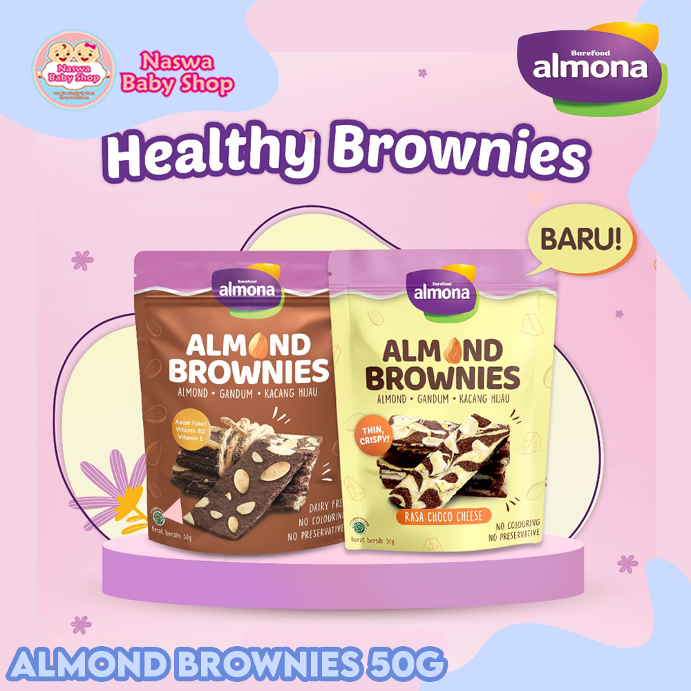 Jual Barefood Almona Almond Brownies Snack Sehat 50g | Shopee Indonesia