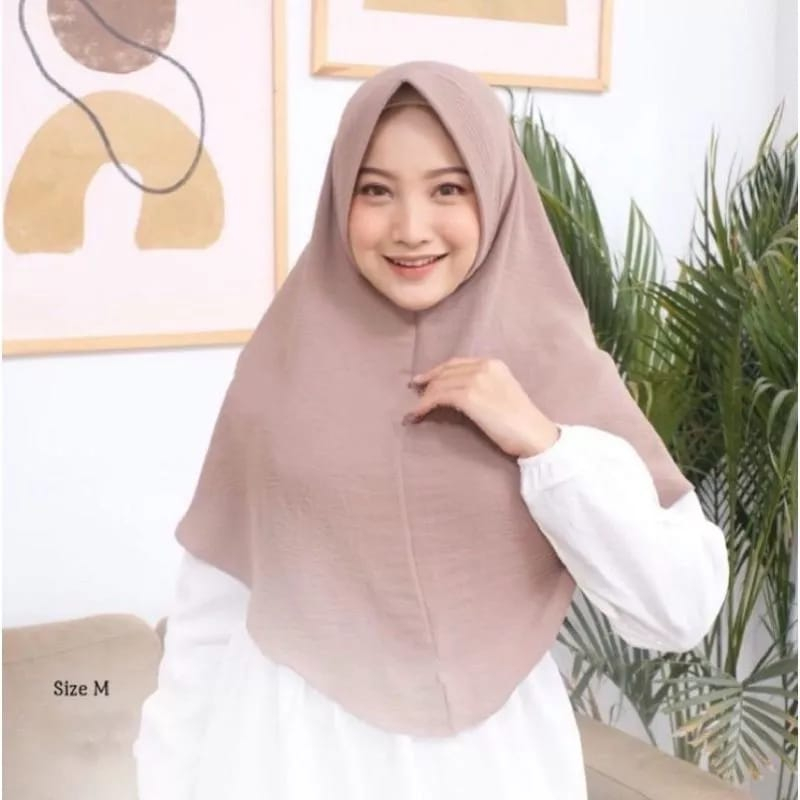 Jual Hijab Bergo Crinkle Airflow Pet M/ Jilbab Bergo Crinkle Pet Airflow Premium/ Kerudung ...
