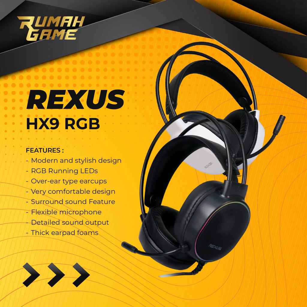 Jual Rexus Thundervox HX9 RGB Gaming Headset - Hitam | Shopee Indonesia