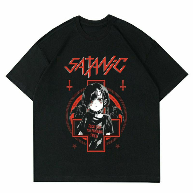 Jual BAJU SATANIC | T-SHIRT SATANIC BLACK | KAOS SATANIC | BAJU KAOS ...