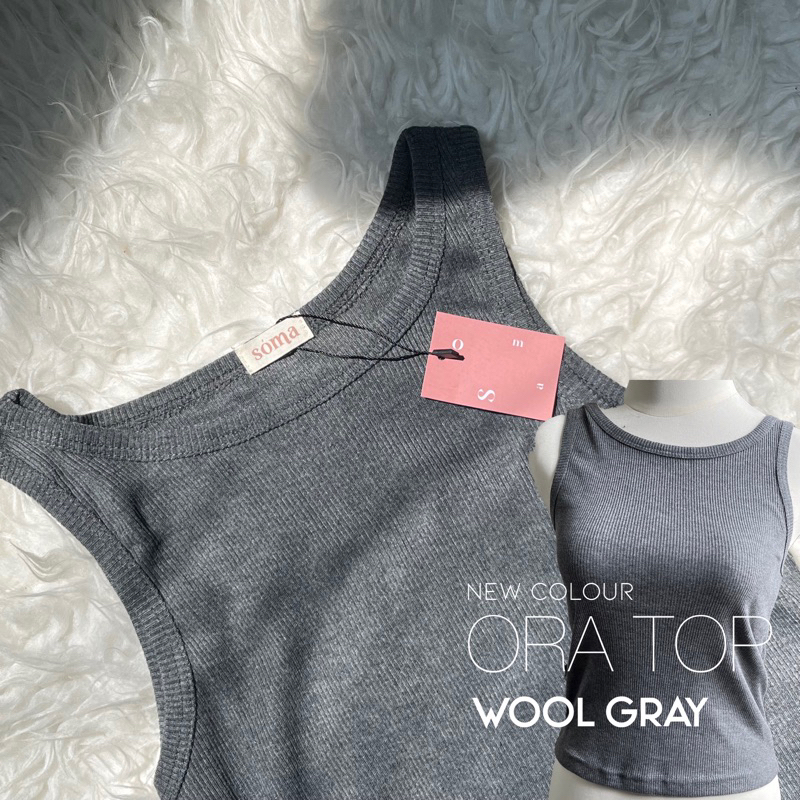 Jual ORA TOP | Ribbed Knit Racer Tank Tanktop Summer Stretch Rib Top ...