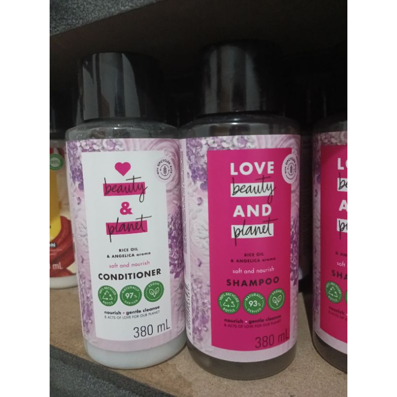 Jual Shampoo dan Conditioner Love Beauty and Planet Rice Oil & Angelica ...