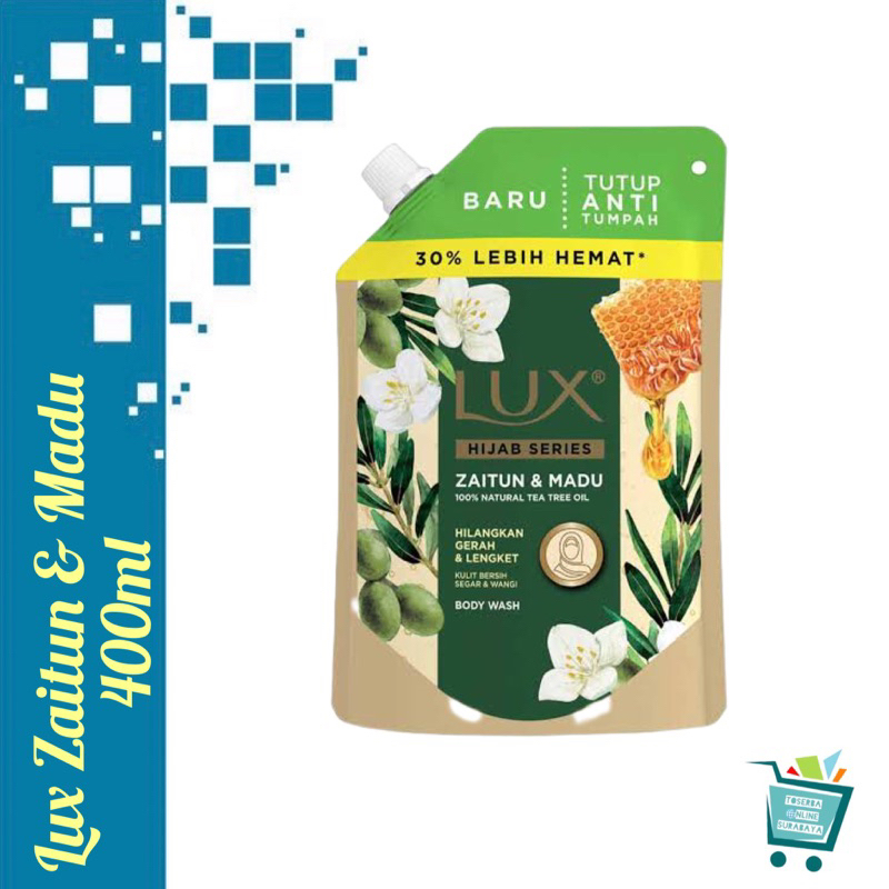 Jual Lux Body Wash Hijab series / Sabun Mandi Cair Refill Zaitun & Madu 400ml | Shopee Indonesia