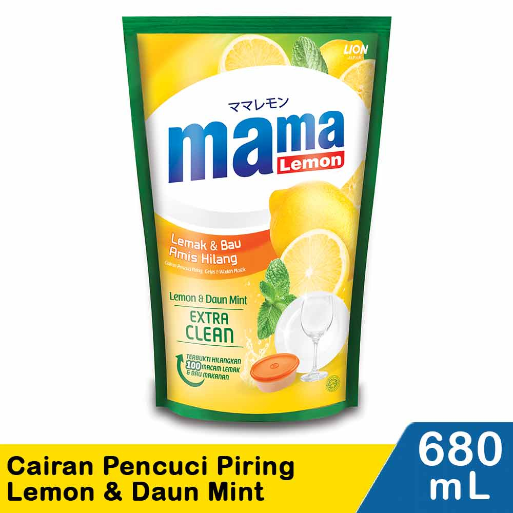 Jual MAMA LEMON Sabun Cuci Piring Extra Clean / Lemon Daun Mint 680 ml ...