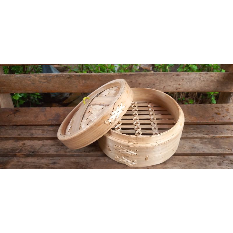 Jual klakat bambu ukuran 20cm 2wadah/badan 1 tutup | Shopee Indonesia