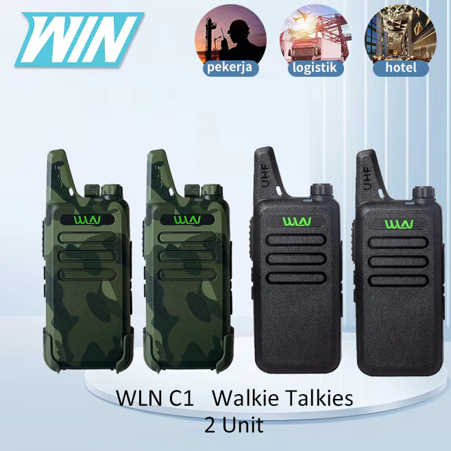 Jual HT Walkie Talkie WLN C1 UHF Handy Talky 6 warna Two way Radio C1 ...