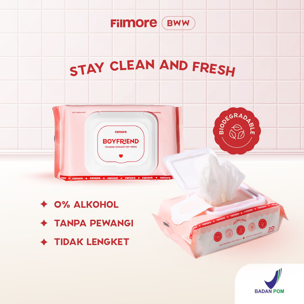 Jual FILMORE Boyfriend Wet Wipes | Tisu Basah Wanita Anti-Lengket ...