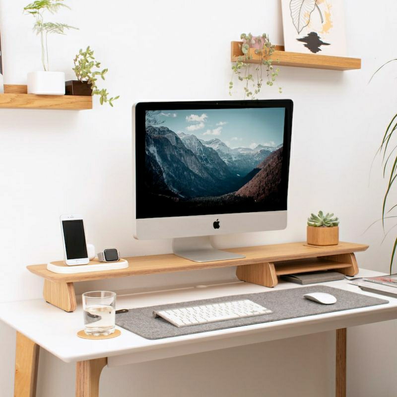 Jual Stand Monitor Aesthetic, Meja Monitor keren, Stand Laptop, Dudukan ...