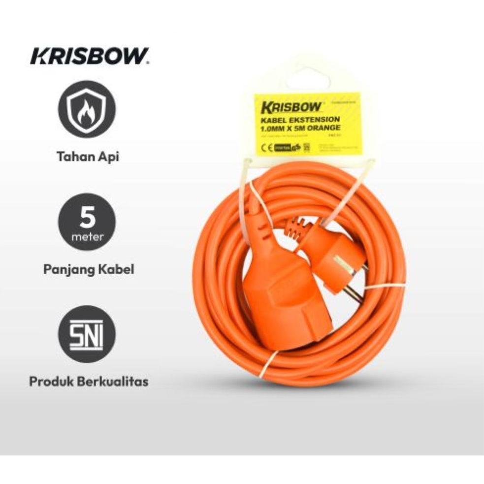 Jual Kabel Ekstensi Krisbow Kabel Perpanjangan Ekstension Cable Colokan ...