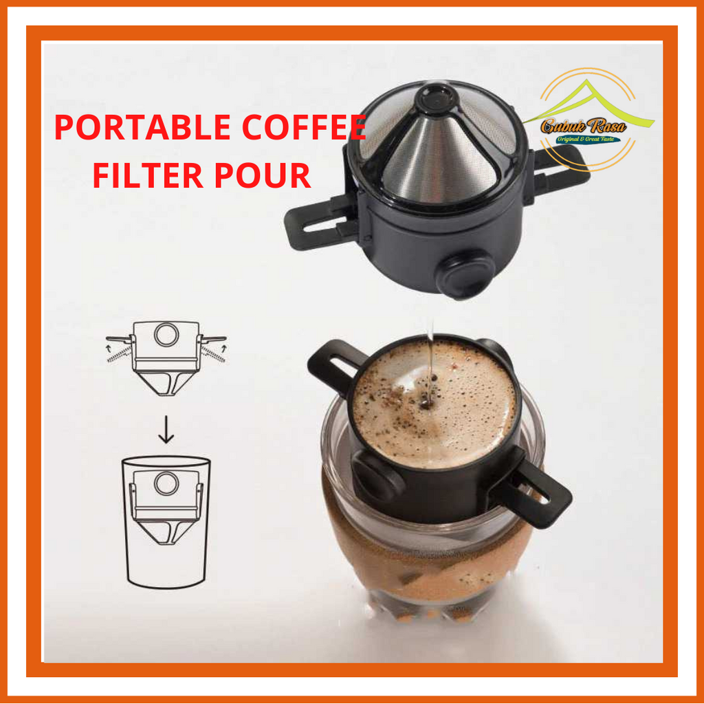 Jual Portable Coffee Filter/Pour Over V60/Dripper Cone/Saringan Kopi ...