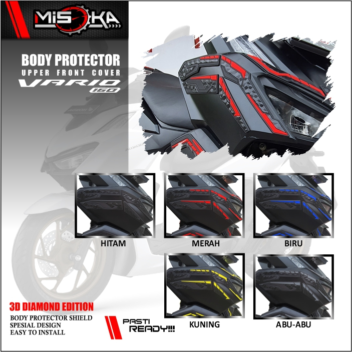 Jual Misoka Upper Front Cover Vario 160 Rubber Karet Aksesoris Motor Honda | Shopee Indonesia