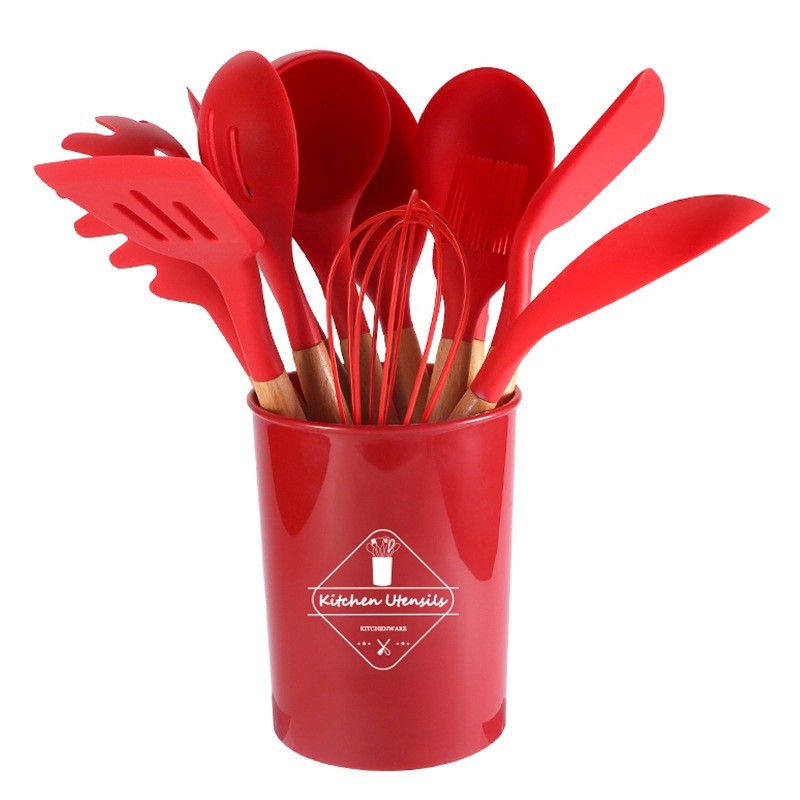 Jual Sillicone Utensil Set 12 in 1 / Peralatan Masak Goreng Tumis Rebus ...