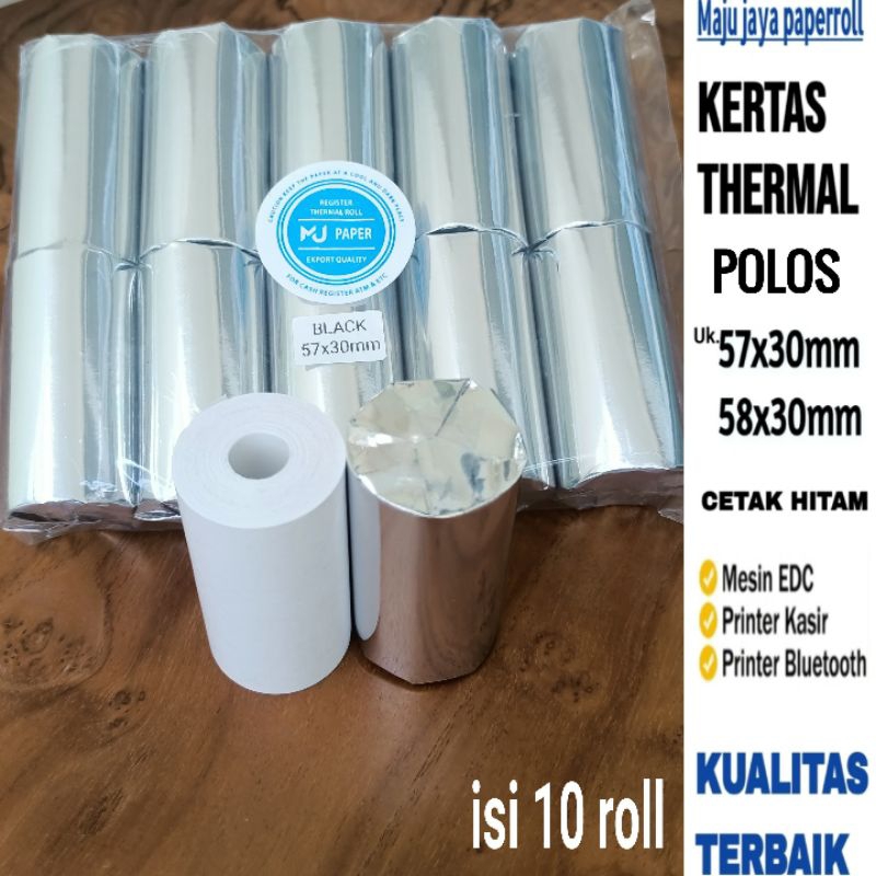 Jual KERTAS STRUK THERMAL EDC 57X30/58X30MM PAKET 10 ROLL/1 PACK ...