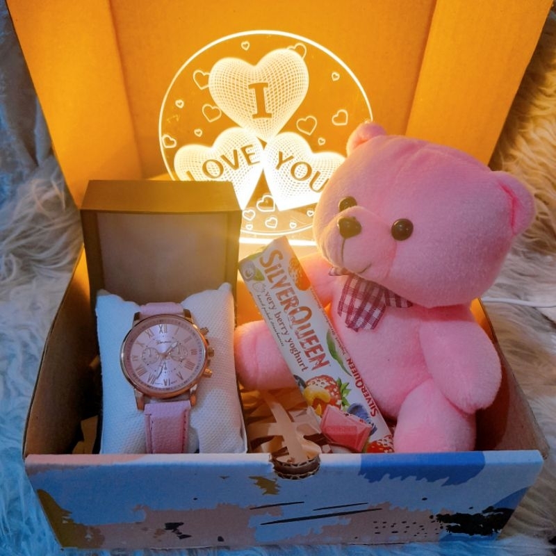 Jual Kado Boneka Beruang dan Lampu Tidur Aesthetic Akrilik 3D LED ...