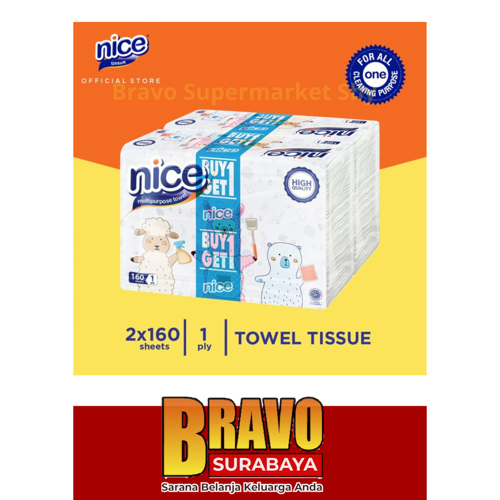 Jual Nice Towel Multifold 150's (Buy 1 Get 1 Free) | Shopee Indonesia