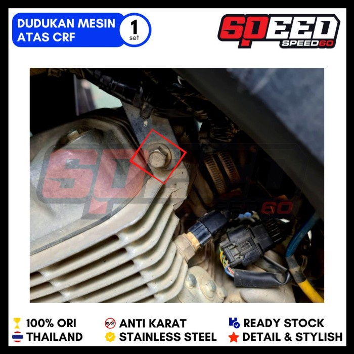 Jual Baut Pangkon Dudukan Mesin Atas Honda CRF Stainless Baut Titanium ...