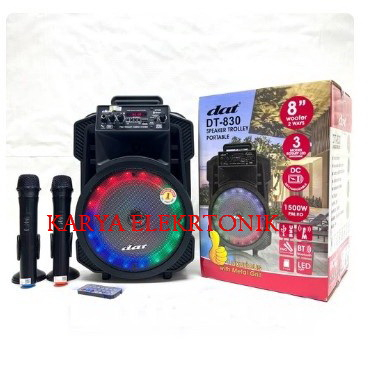Jual Speaker Portable Wireless Dat DT830 8inch Bluetooth original ...