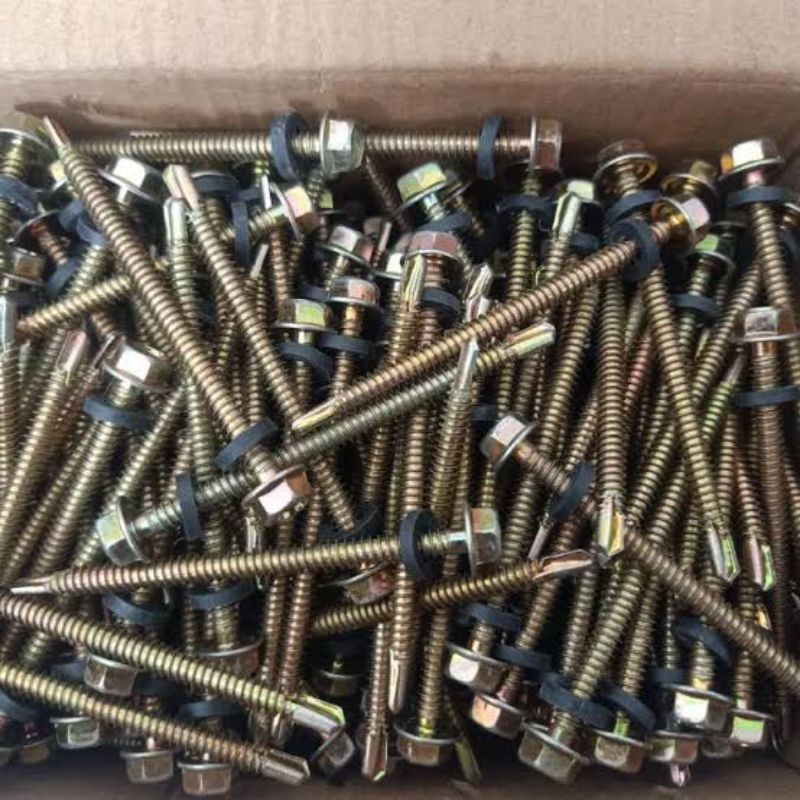 Jual Baut Roofing 7cm Per Box 300pcs Skrup Rofing Baut Ruping 12x70 ...