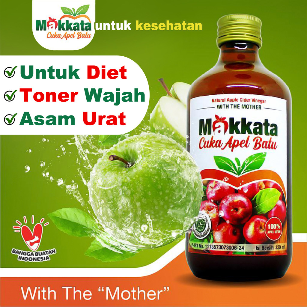 Jual MAKKATA CUKA APEL ORIGINAL UNTUK KESEHATAN 100% APEL MURNI WITH ...