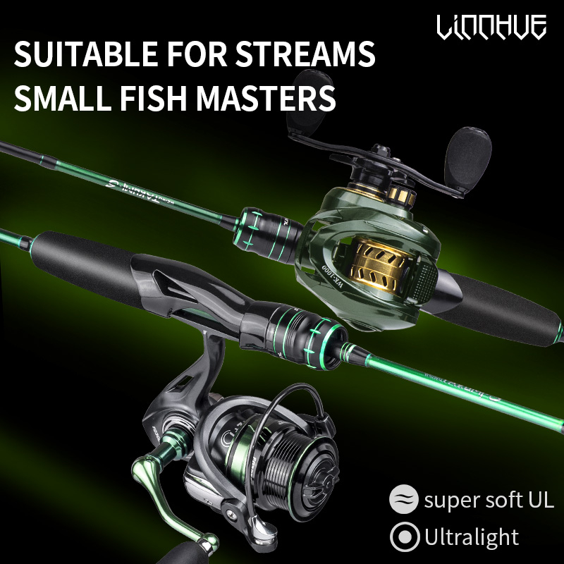 Jual LINNHUE Spinning Rod Fishing Carbon Fiber 1.68m 1.8m 2 Bagian ...