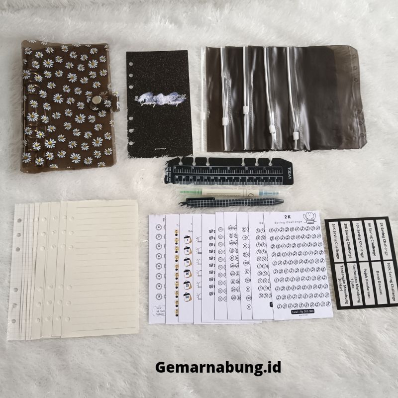 Jual Paket Binder Nabung Keuangan Black Series | Saving Challenge ...