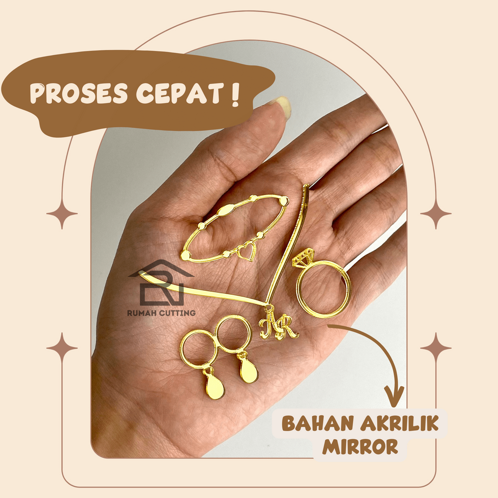 Jual Replika Perhiasan Mahar Pernikahan Emas Akrilik Gold Cincin Gelas ...